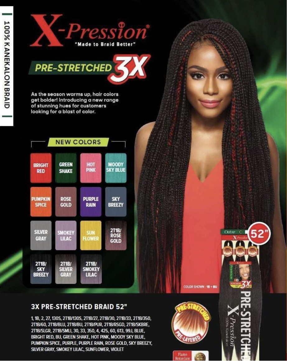 Xpressions Braiding Hair Corn Rows Outre Xpression Lil Looks 3X PRE